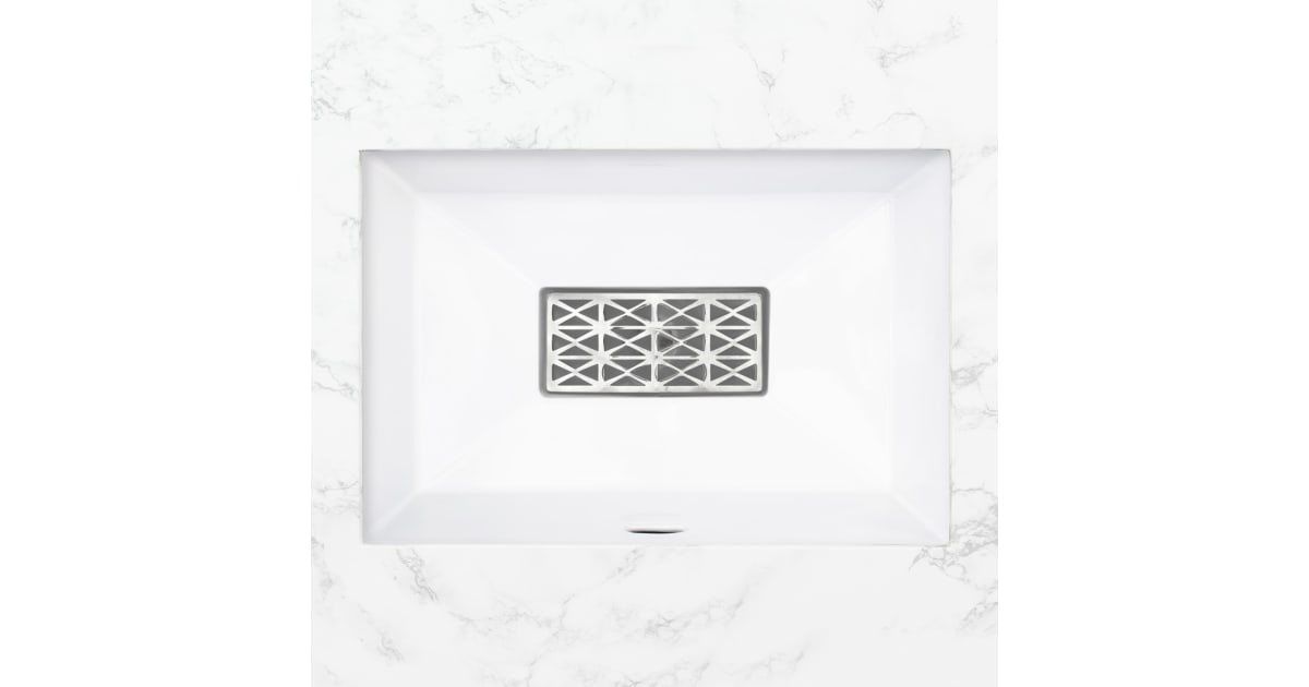 Linkasink P011W-GM003PS Lois 20-1/2" Rectangular Porcelain Undermount ...