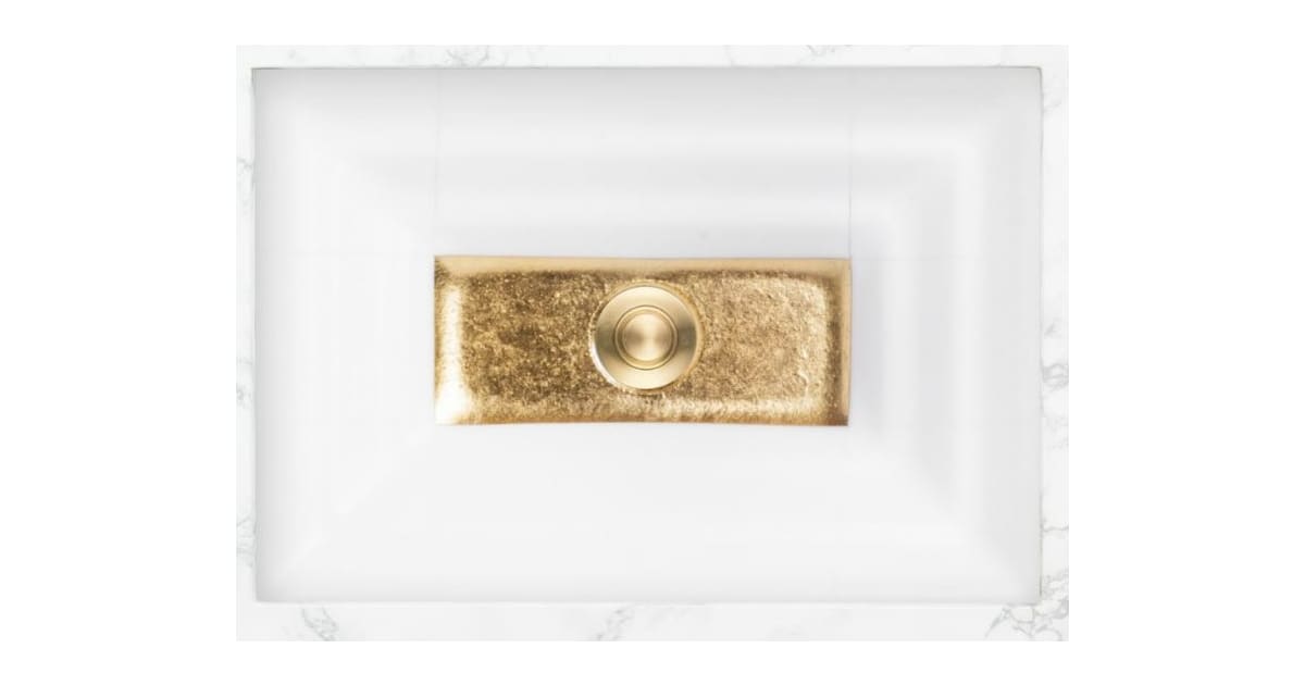Linkasink AG03E-01GLD 16-1/2" x 16-1/2" Window Artisan Glass Square ...
