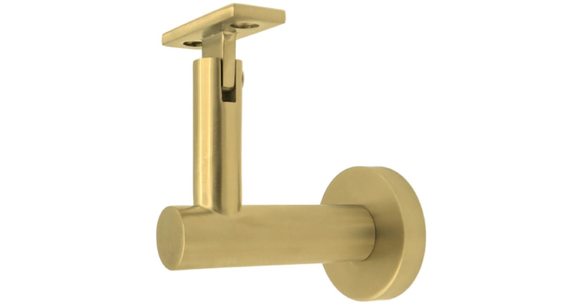 Linnea HRB-13-SFR-SBR 304 Grade Stainless Steel 3-9/16 Inch Projection Surface Mount Hand Rail ...