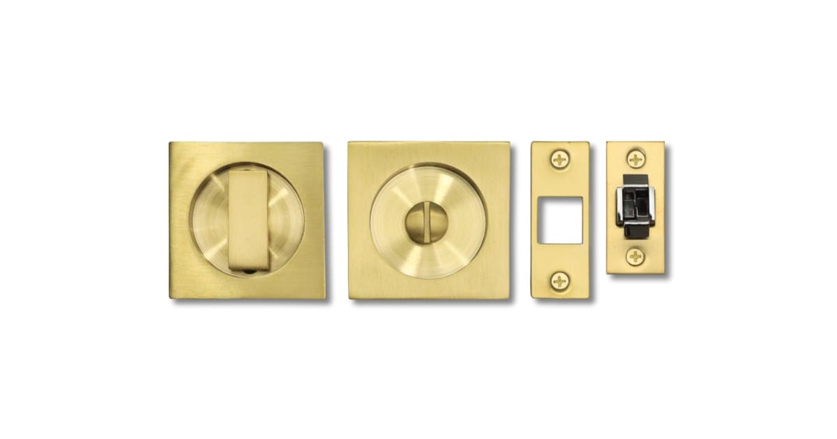 Linnea PL66S-PR-SBR 304 Grade Stainless Steel Square Privacy Pocket ...