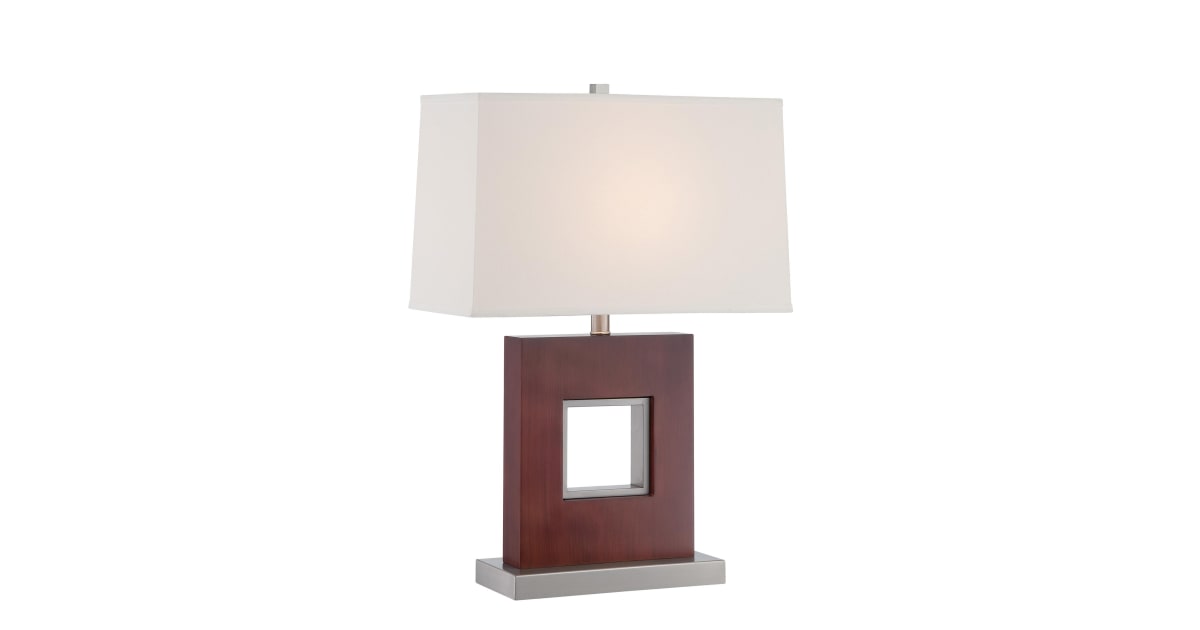 Lite Source LS-22699 1 Light Table Lamp with Off-White Fabric Shade ...