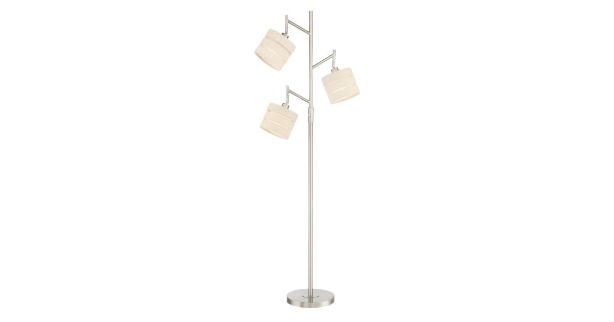 Lite Source LS-83040 Falan 3 Light 66" High Floor Lamp with Linen Fabric Shade | Ferguson Home