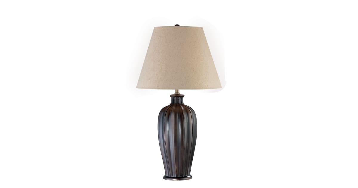Lite Source LS-21728 Single Light Down Lighting Table Lamp with Linen ...