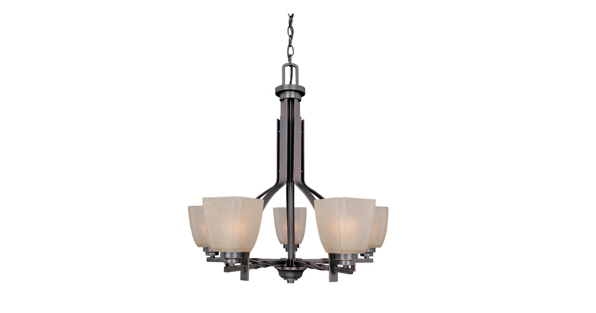 Lite Source LS-19289CP/BRZ 5 Light Ceiling Lamp Cop Bronze / Woven ...