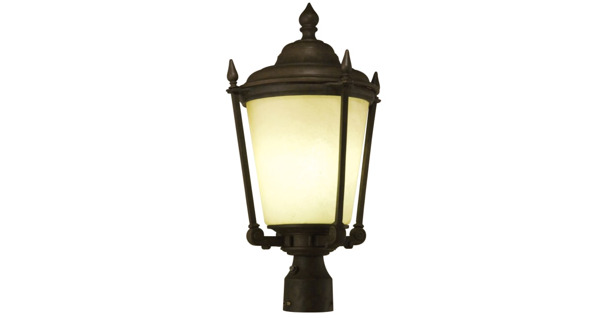 Lithonia Lighting ODPT12 BZ Kingsly Outdoor Post Light with Dusk to ...