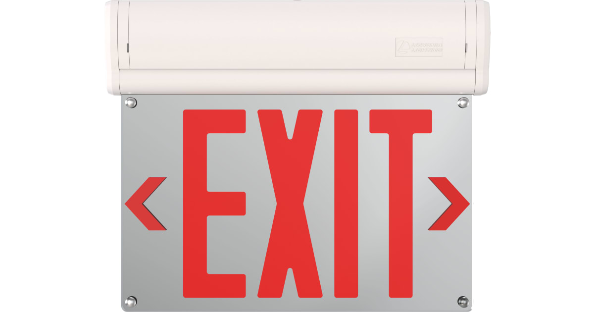 Lithonia Lighting BE W R SM M6 Basics Edge-Lit LED Red Letter Surface ...
