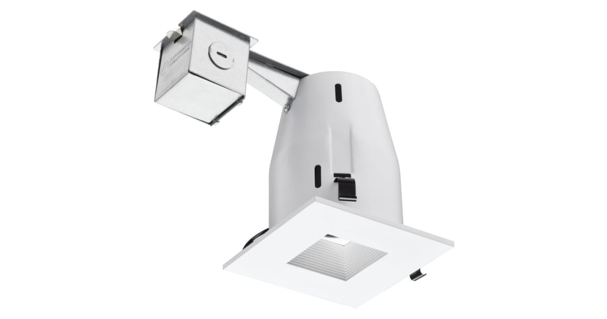 Lithonia Lighting LK4SQMW LED LPI M6 4" GU10 LED Square Baffle Trim ...