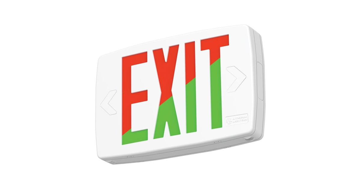 Lithonia Lighting LQM S W RG MVOLT M6 Quantum LQM 12" Wide Exit Sign ...