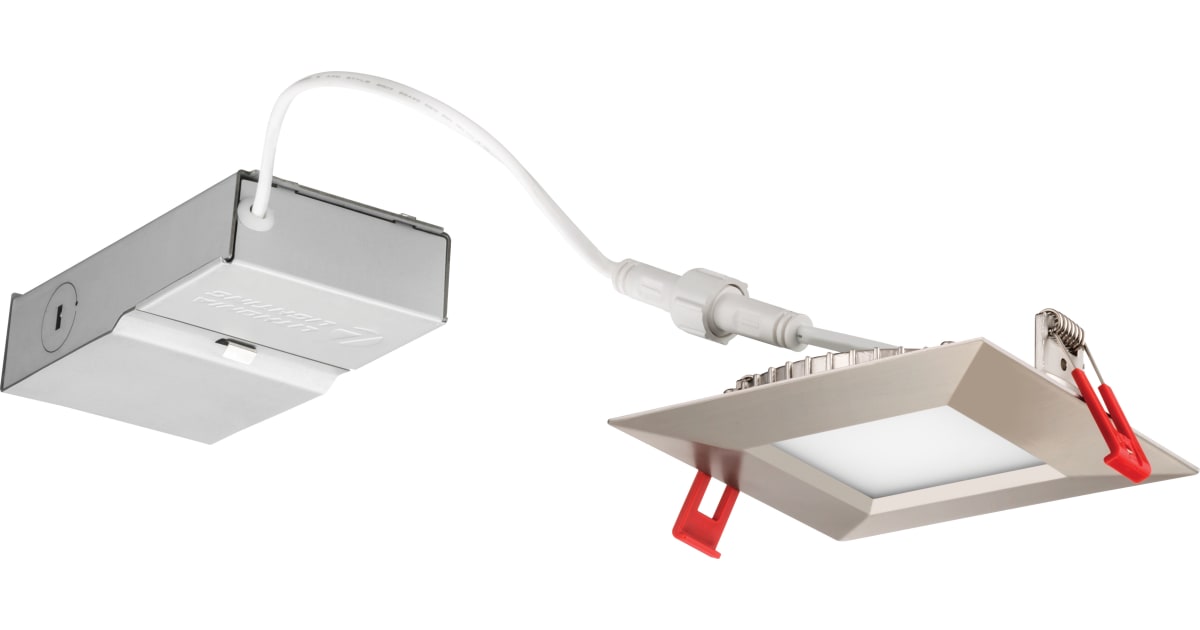 Lithonia Lighting WF4 SQ S LED 40K BN M6 Wafer 4" LED IC Rated Square ...