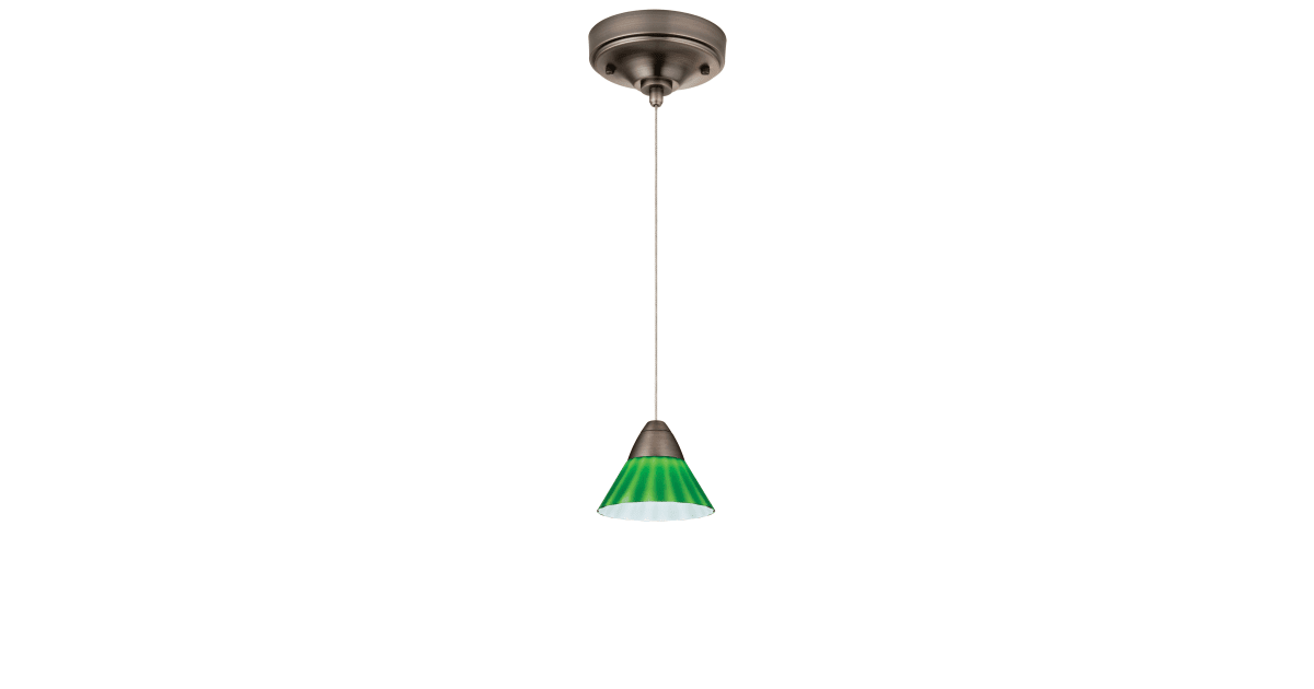 Lithonia Lighting 3 LED Bullet Fitter Mini Pendant with Cone Green ...