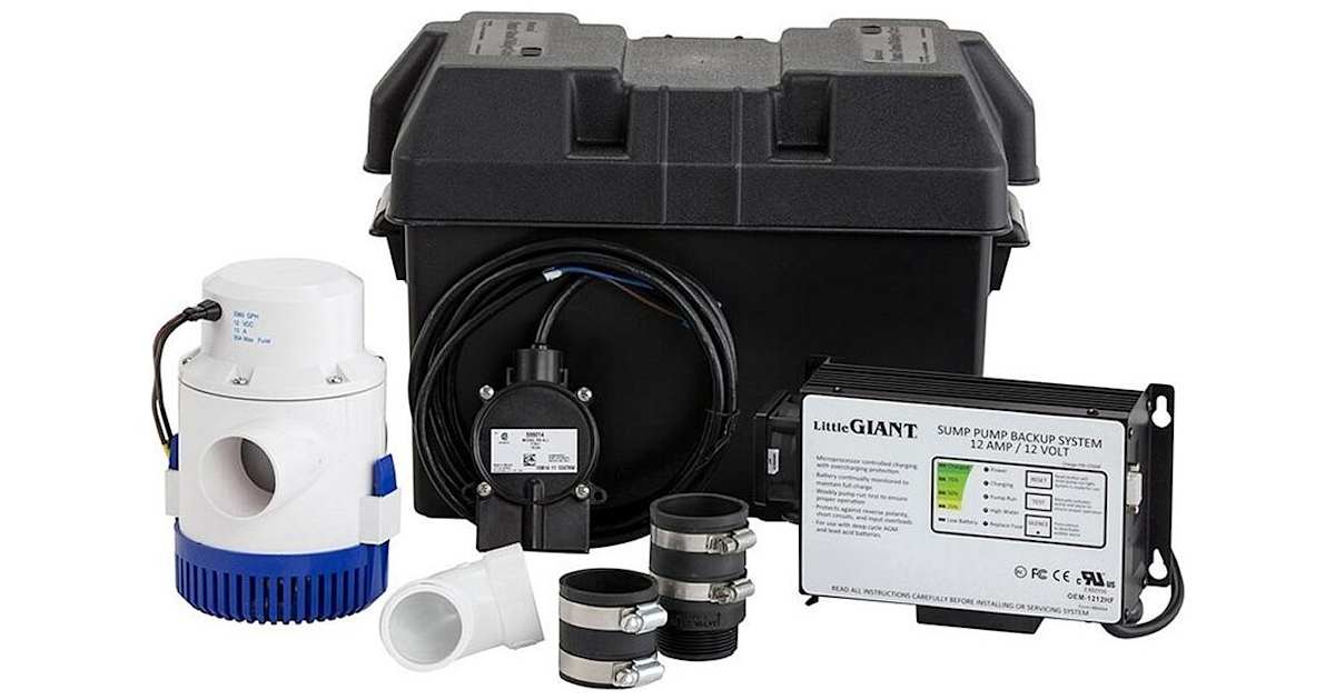 Little Giant 506407 SPBS-12HF - Battery Backup Sump Pump System (1440 ...