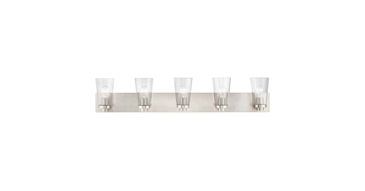 Livex Lighting 18185-91 Cityview 5 Light 40" Wide Commercial Vanity ...