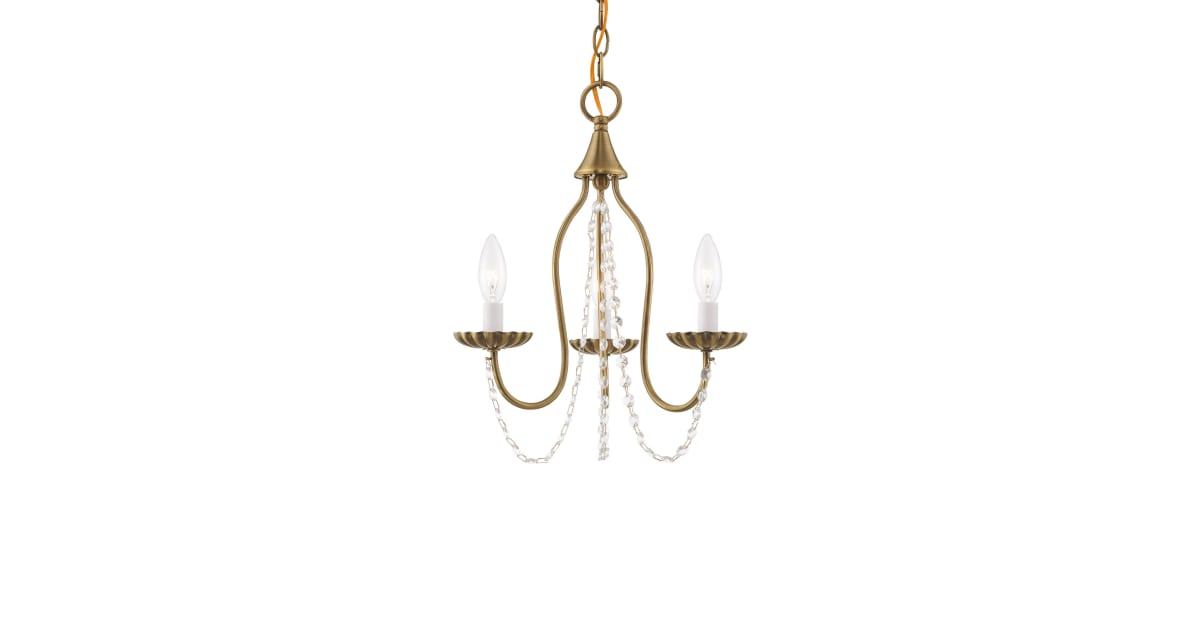 Livex Lighting 40793-01 Alessia 3 Light 13" Wide Crystal Chandelier ...
