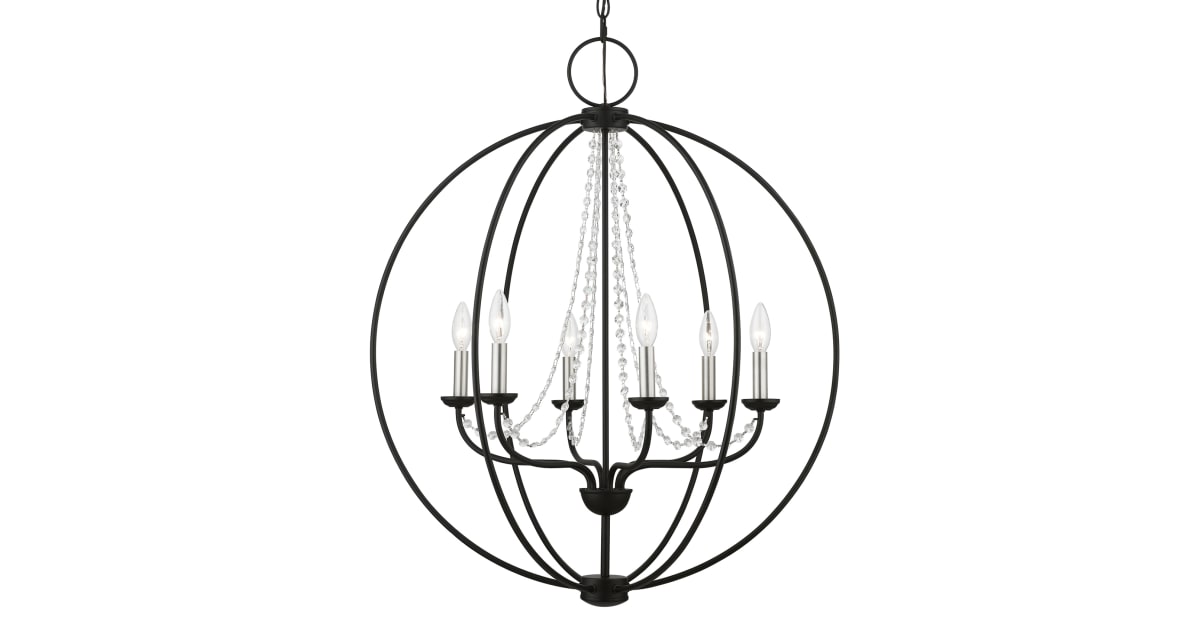 Livex Lighting 40916-04 Arabella 6 Light 28" Wide Multi Light Pendant ...