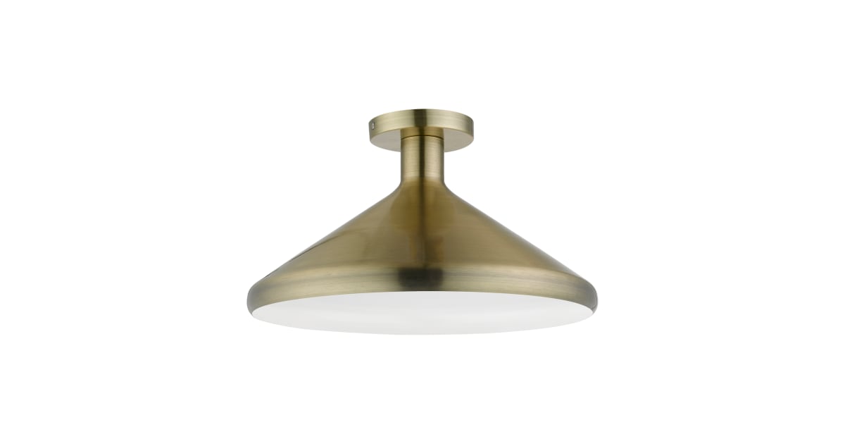 Livex Lighting 40950-01 Geneva 15" Wide Semi-Flush Ceiling Fixture ...