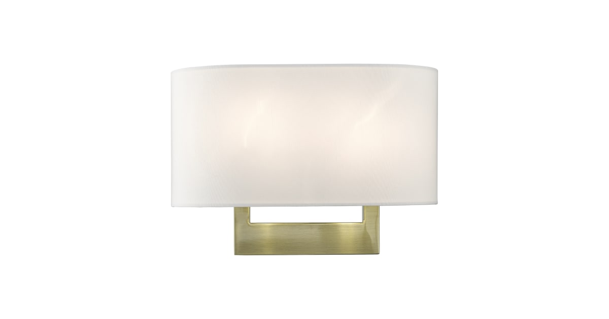 Livex Lighting 45221-01 2 Light 9" Tall Wall Sconce with Off-White ...