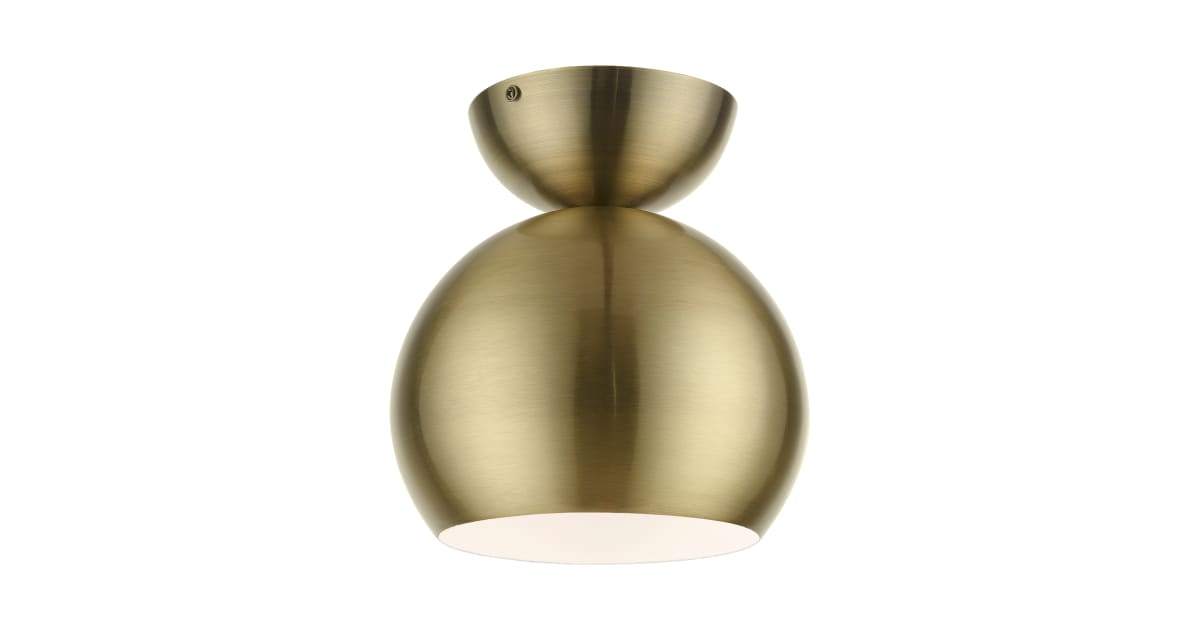 Livex Lighting 45487-01 Stockton 8" Wide Flush Mount Ceiling Fixture ...