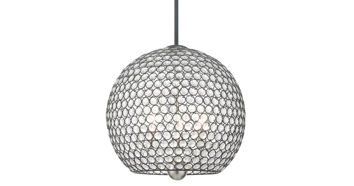 Livex Lighting 45723-04 Cassandra 3 Light 16" Wide Crystal Pendant ...