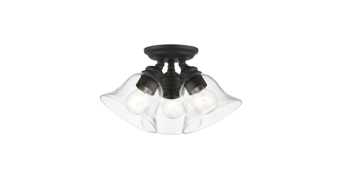 Livex Lighting 46489-04 Moreland 3 Light 15" Wide Flush Mount Urn ...