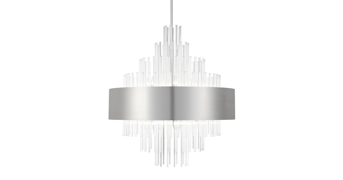 Livex Lighting 48877-91 Orenburg 14 Light 35" Wide Crystal Waterfall ...