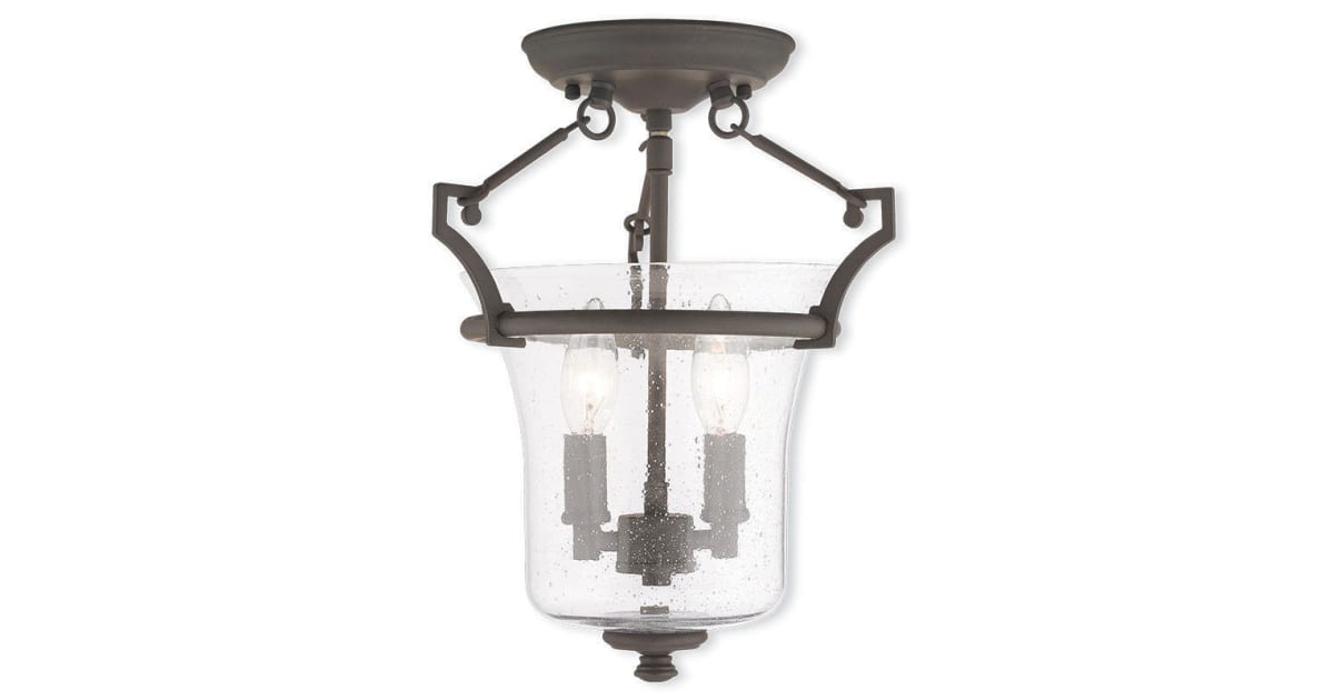 Livex Lighting 50401-07 Buchanan 2 Light Semi Flush Ceiling Fixture | Build.com