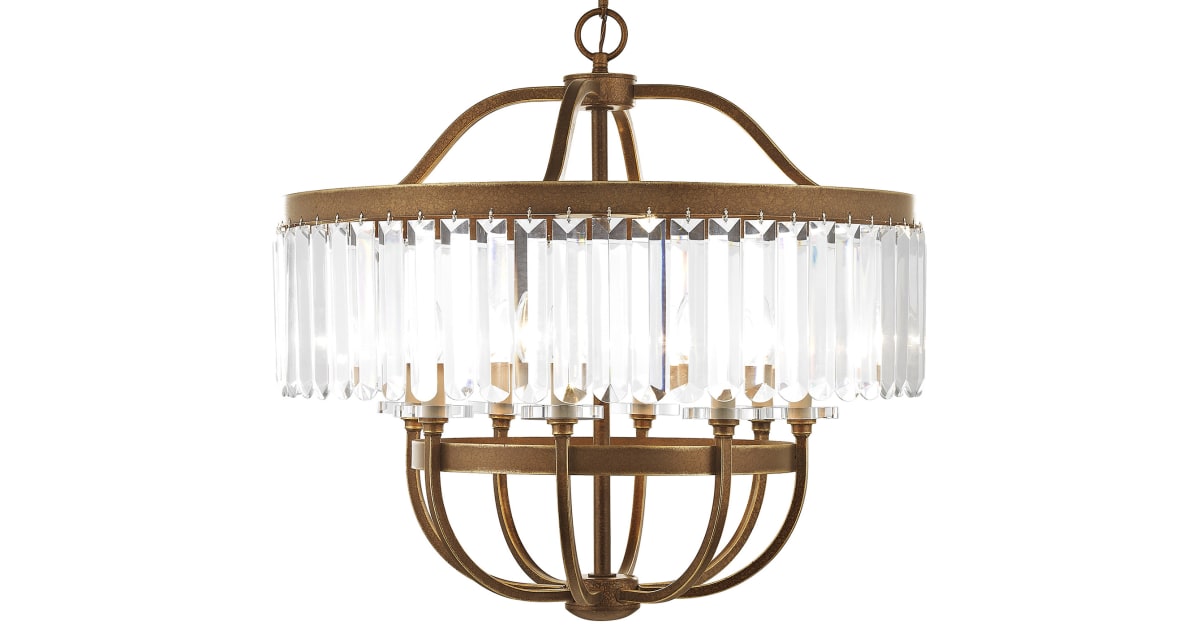 Livex Lighting 50548-64 Ashton 8 Light 1 Tier Crystal Chandelier ...