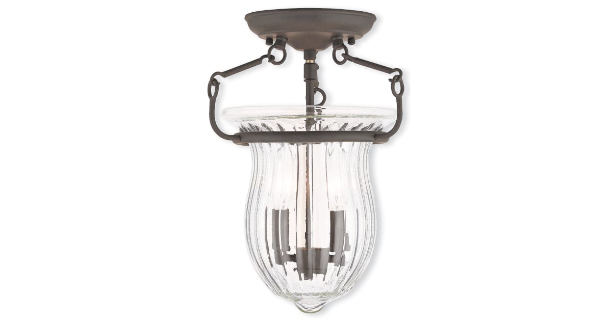 Livex Lighting 50941-07 Andover 2 Light Semi Flush Ceiling Fixture ...