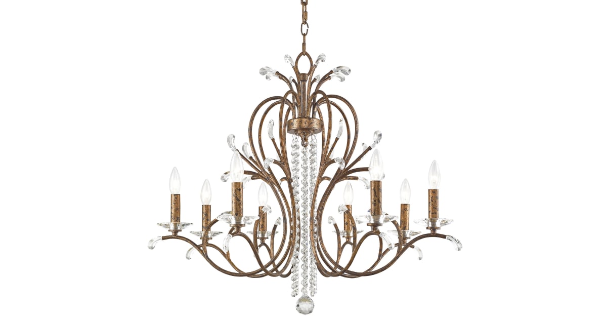 Livex Lighting 51008-71 Serafina 8 Light 1 Tier Crystal Candle Style ...