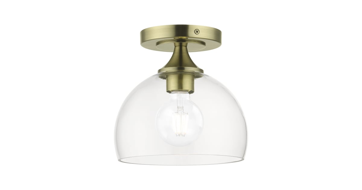 Livex Lighting 53640-01 Glendon 8" Wide Semi-Flush Ceiling Fixture ...