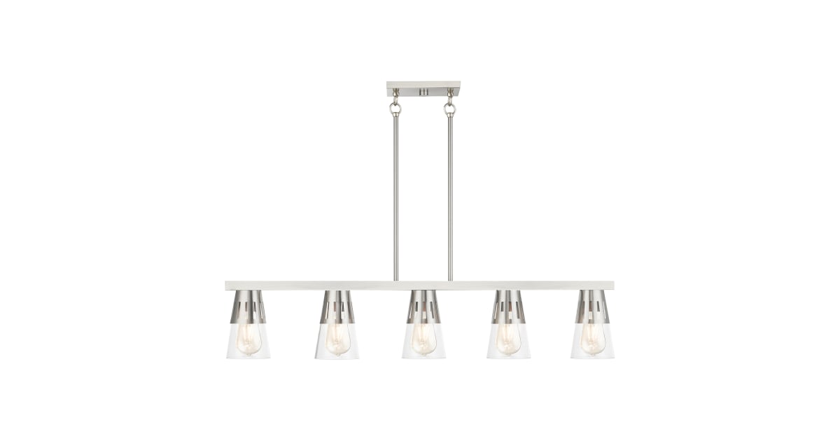 Livex Lighting 56455-91 Bennington 5 Light 5" Wide Linear Pendant ...