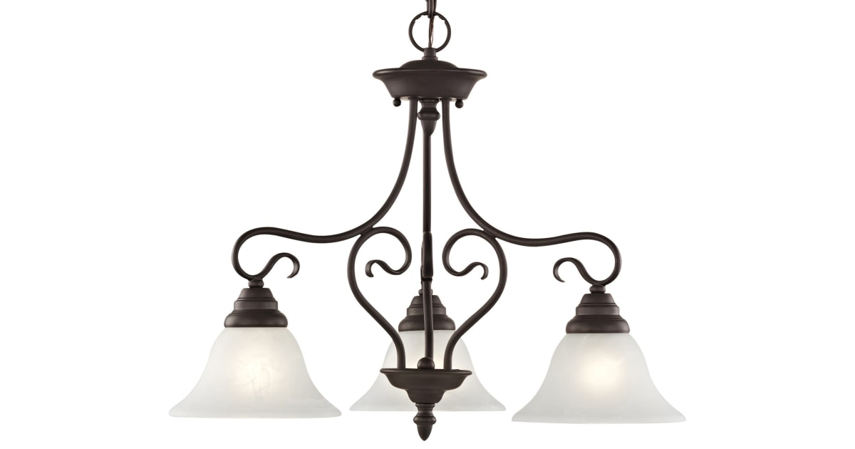 Livex Lighting 6133-07 Coronado 3 Light Semi-Flush Ceiling Fixture ...