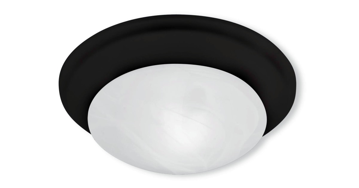 Livex Lighting 7303-07 Omega 2 Light 14" Wide Flush Mount Ceiling ...