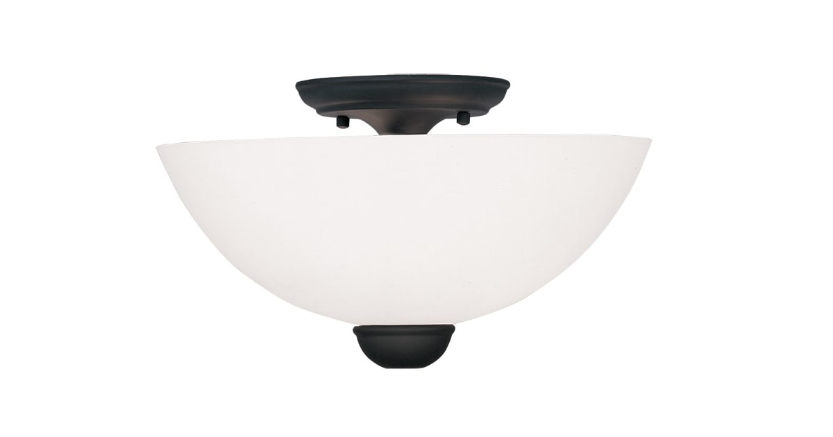 Livex Lighting 4792-04 Brookside 7 Inch Tall Semi-Flush Ceiling Fixture with 2 Lights | Ferguson ...