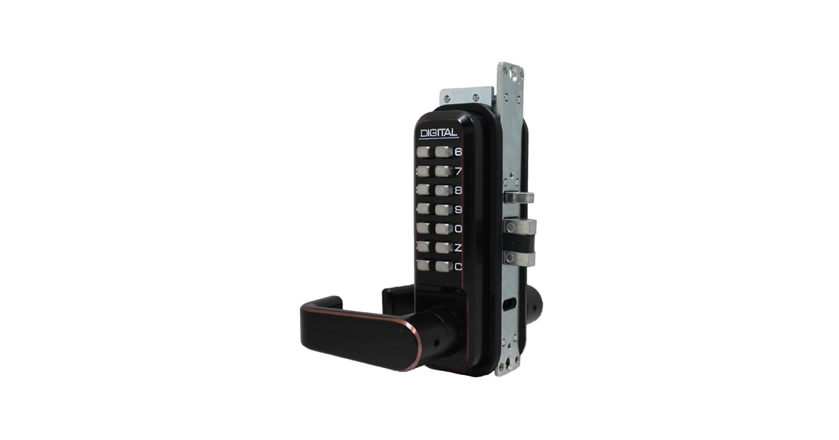 Lockey 2985OILDC Mechanical Keyless Narrow Stile Lever Lock Double ...