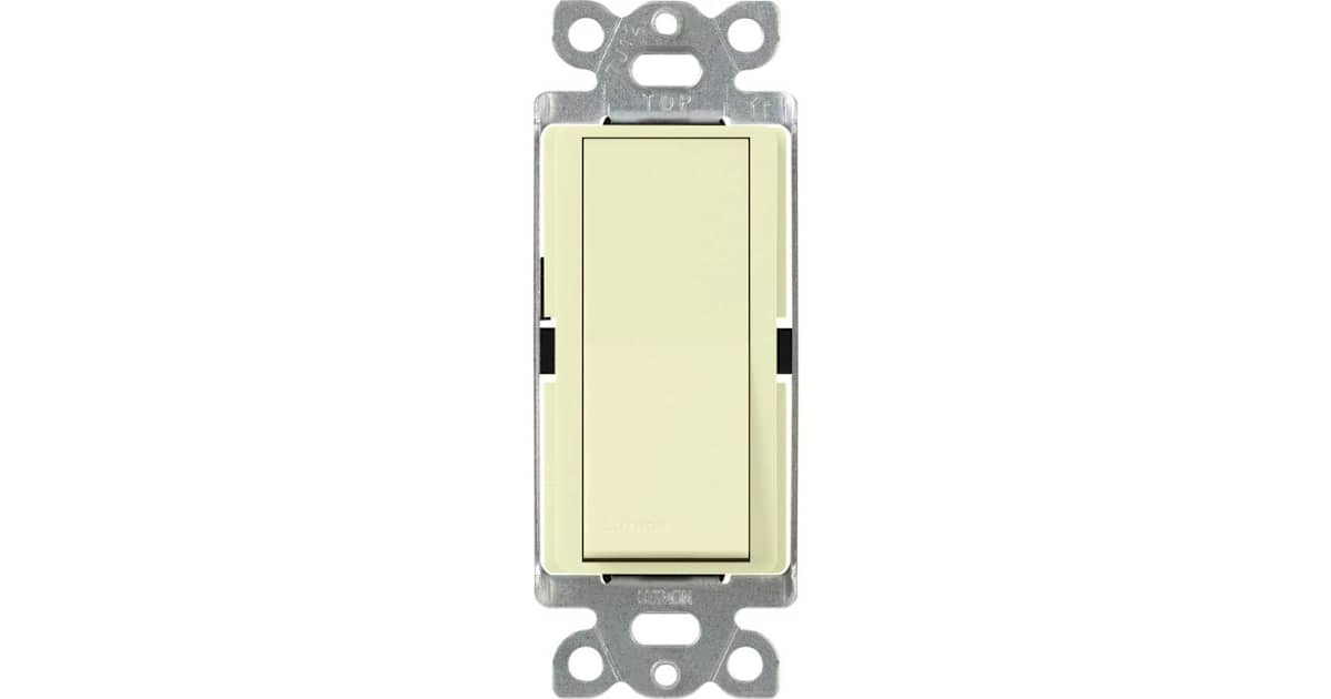 Lutron CA-1PSNL-AL Claro Single Pole Designer Switch with Locator Light ...