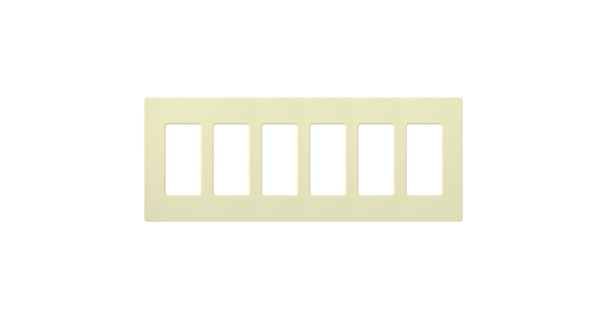 Lutron CW-6-AL Claro Six Gang Designer Wall Plate | Ferguson Home