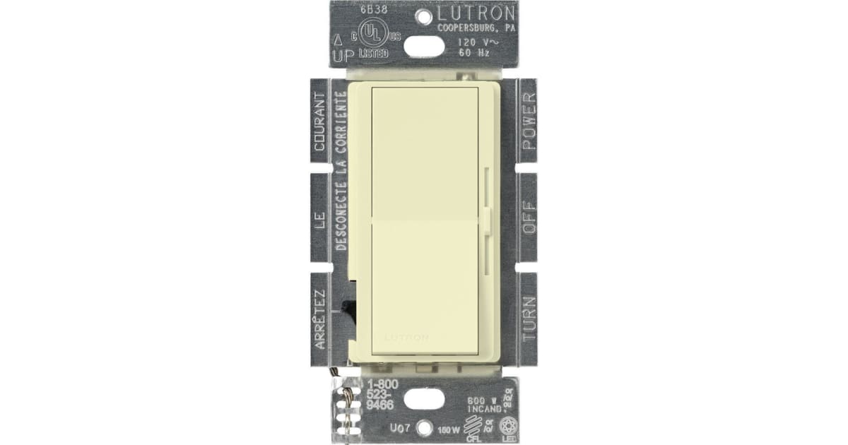 Lutron DVCL-253P-AL Diva 250 Watt 120 Volt Single Pole / 3-Way LED and ...