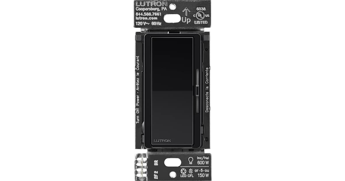Lutron DVRF-6L-BL Caseta 1.25 Ampere Incandescent, LED Smart Dimmer ...