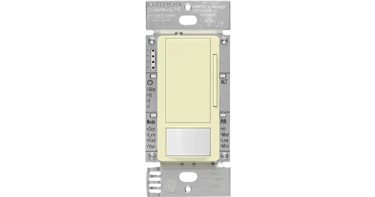 Lutron MS-Z101-V-AL Maestro 0-10V Vacancy Sensor Dimmer Switch, 8A ...