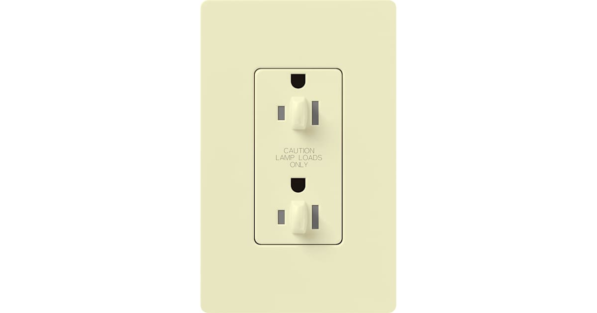 Lutron NTR-15-DDTR-AL 125 Volt 15 Ampere Dual Dimmable Tamper Resistant ...