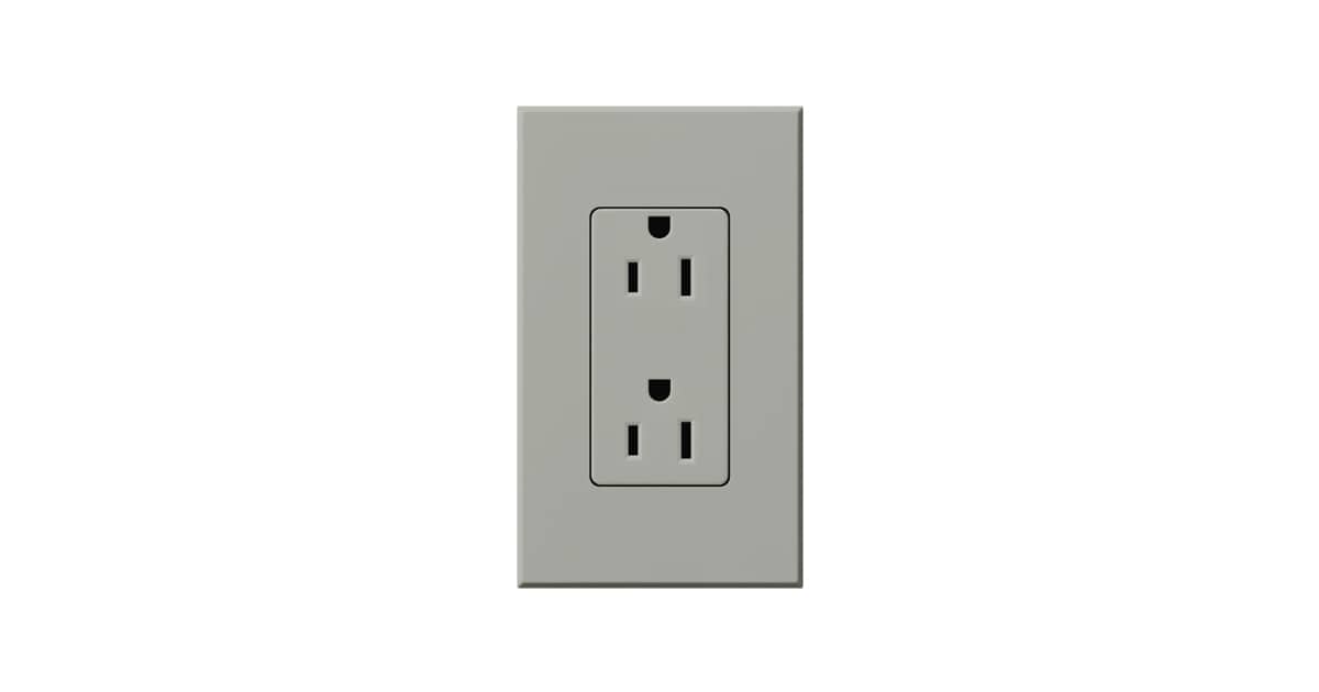 Lutron NTR-15-TR-GR Architectural 15A Tamper-Resistant Duplex ...