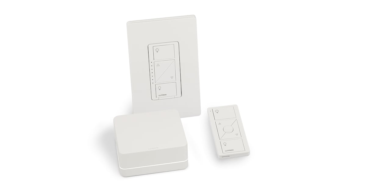 Lutron P-BDGPRO-PKG1W Caseta Wireless Smart Bridge Pro Dimmer Kit with ...