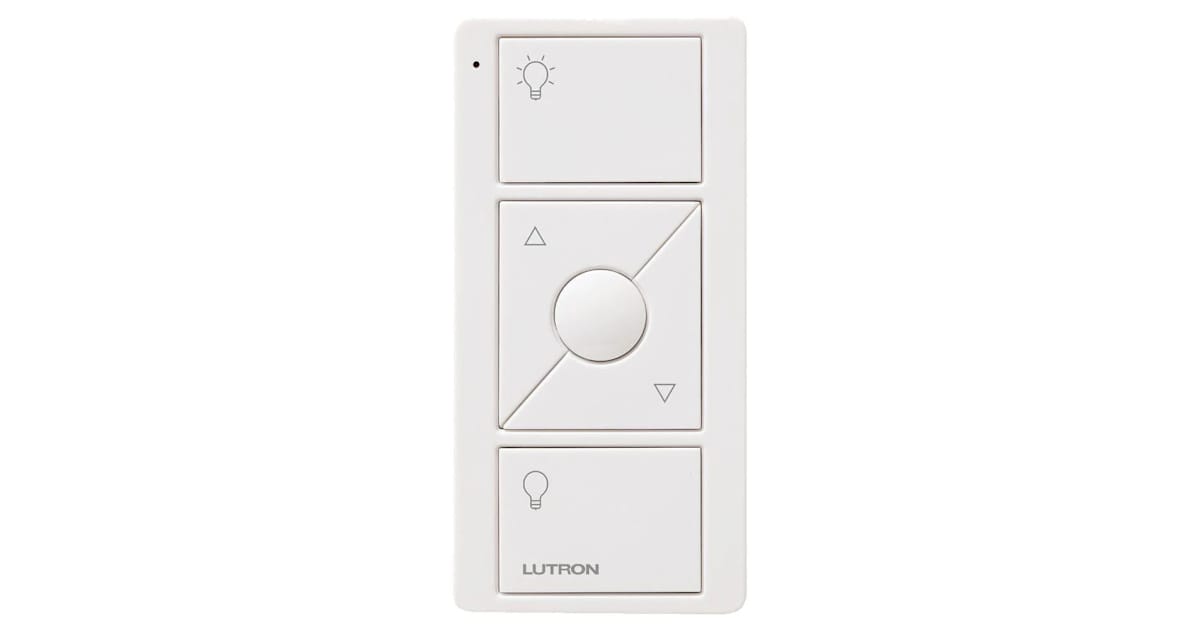Lutron PJ2-3BRL-GWH-L01 Original 3-Button Pico Smart Remote with Raise/Lower and Preset, with ...