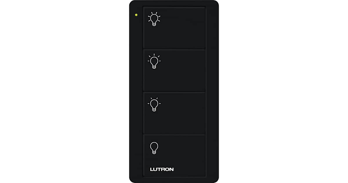 Lutron PJ2-4B-GBL-L31 4-Button, Scene Control, Pico Smart Remote, with Light Icons | Ferguson Home