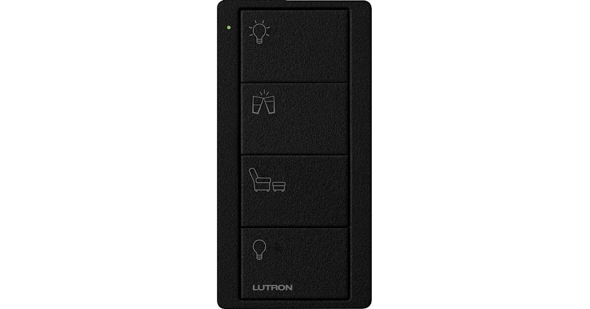 Lutron PJ2-4B-TMN-P13 4-Button, Scene Keypad, Pico Smart Remote, with ...