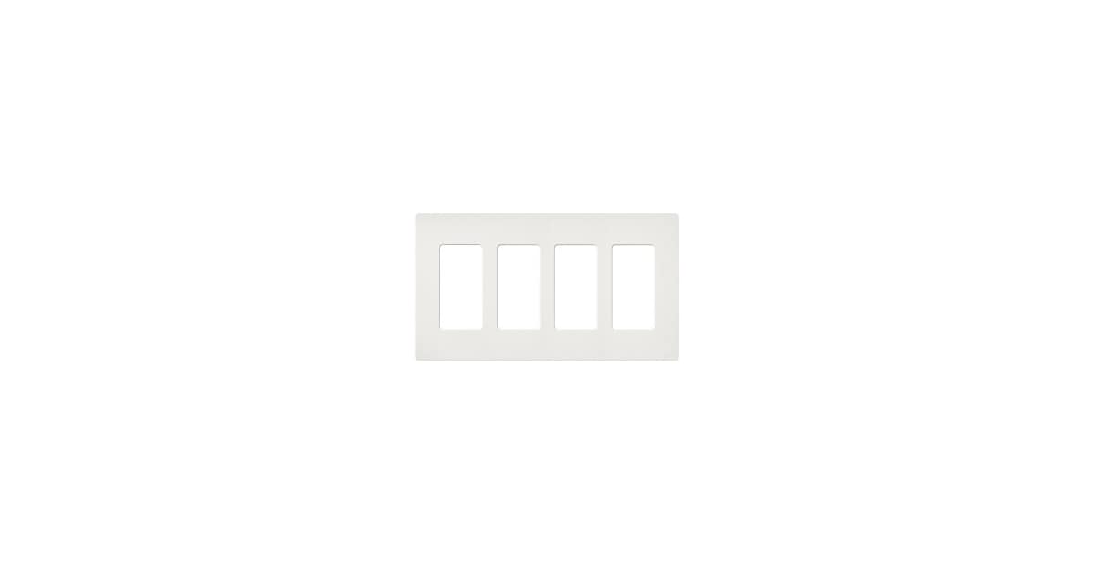 Lutron SC-4-RW Claro 4 Gang Wall Plate for Decorator-Style Dimmers ...