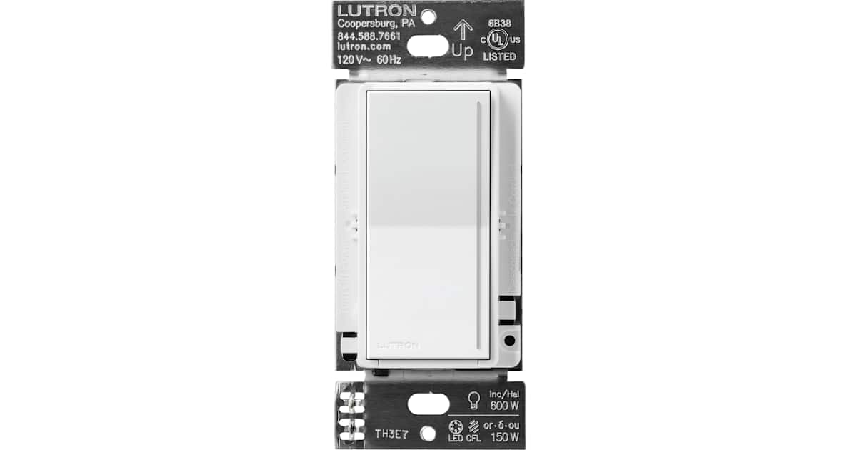 Lutron STCL-153MRH-WH Sunnata LED+ Dimmer Switch and Accessory Switch ...