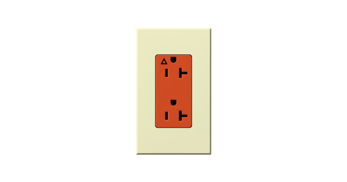 Lutron NTR-20-IG-OR-AL Architectural 125 Volt 20 Ampere Isolated Ground ...