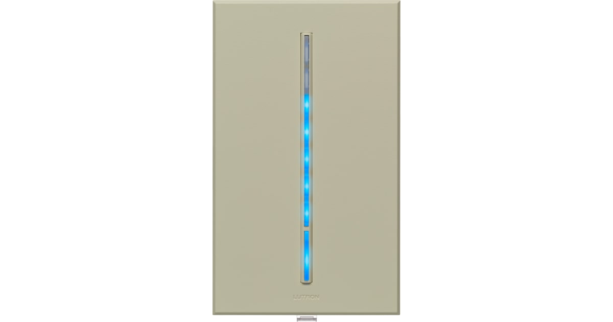 Lutron VT-600-B-AL Vierti 120 Volt 600 Watt Single Pole Preset Dimmer ...