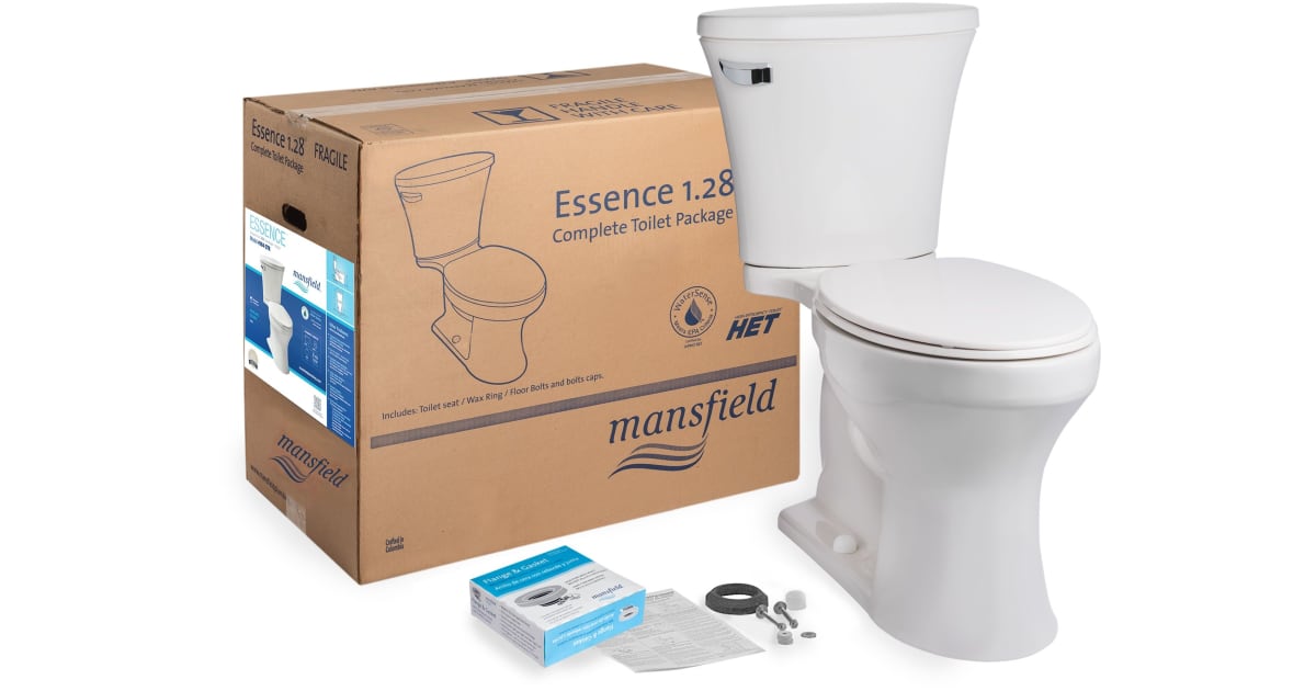 Mansfield 041840017 Essence 1.28 GPF Two-Piece Elongated Comfort Height ...